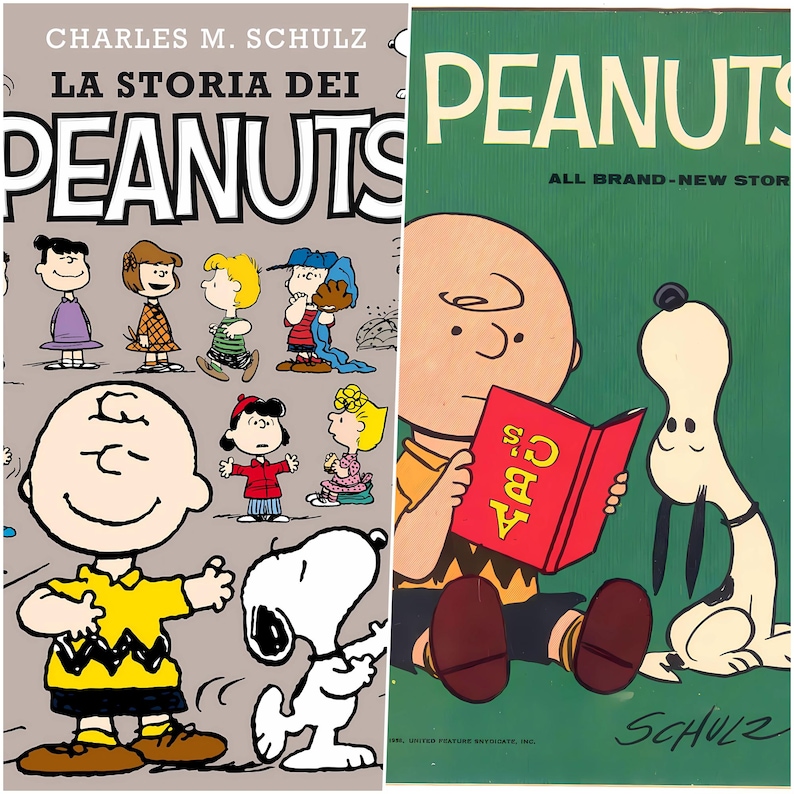 Retro Peanuts Friends Snoopy Dog Poster Charlie Brown Antique Anime ...