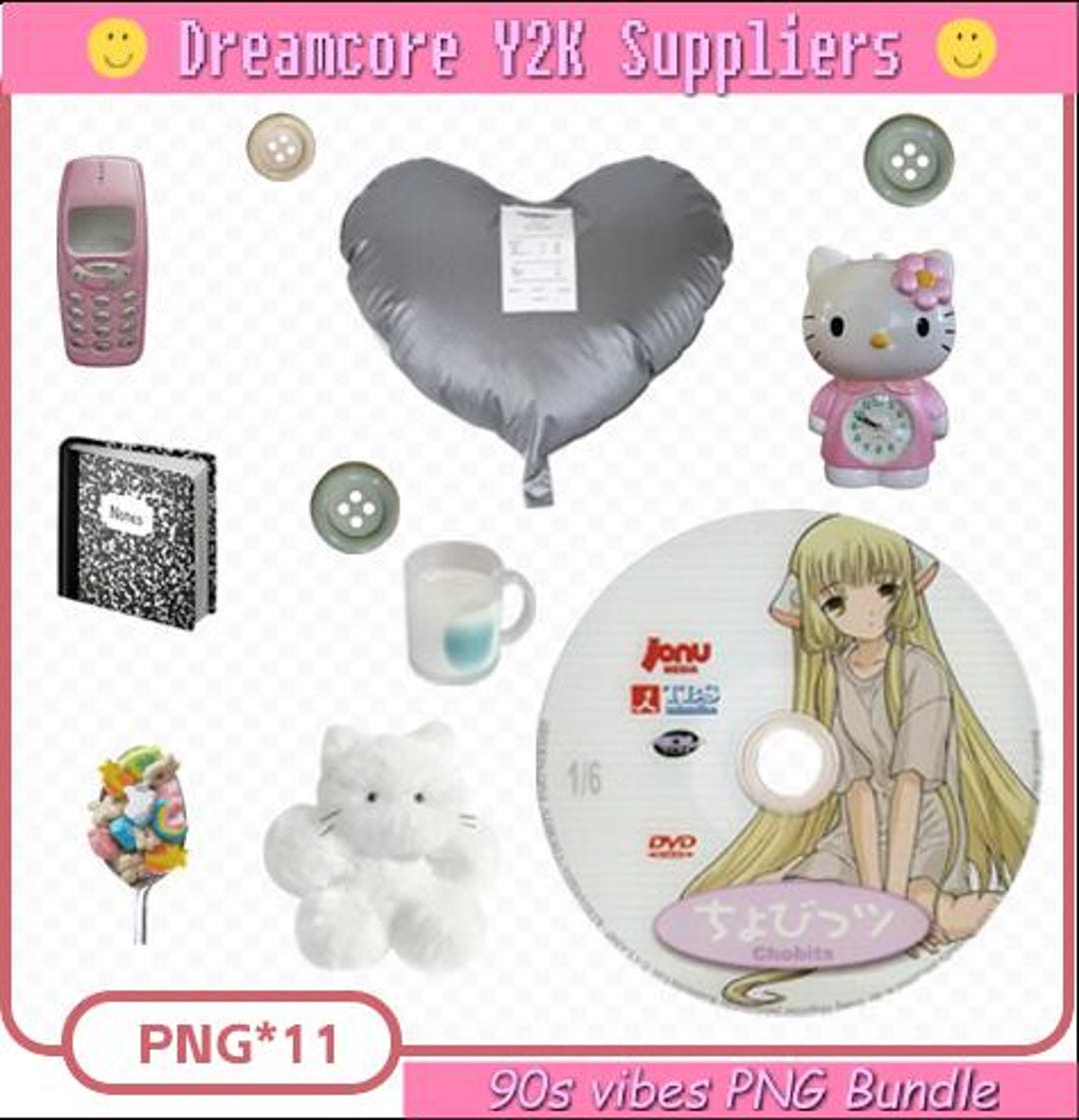 11 Dreamcore Y2k Png Bundle for Stickers Diy Junk Journal Decor Cards ...