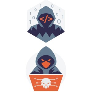 18 Hacker Logo Design Eps Bundle Poster Cards Design Collection Art ...