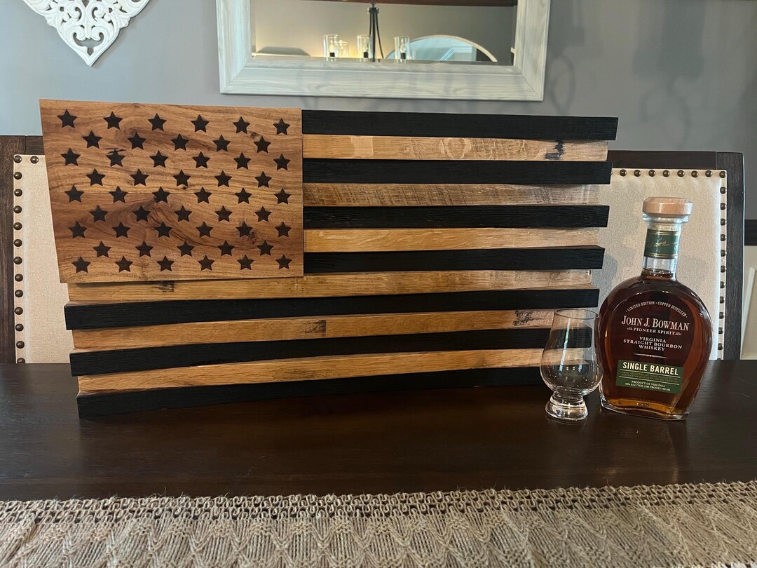 Bourbon Barrel American Flag - Etsy