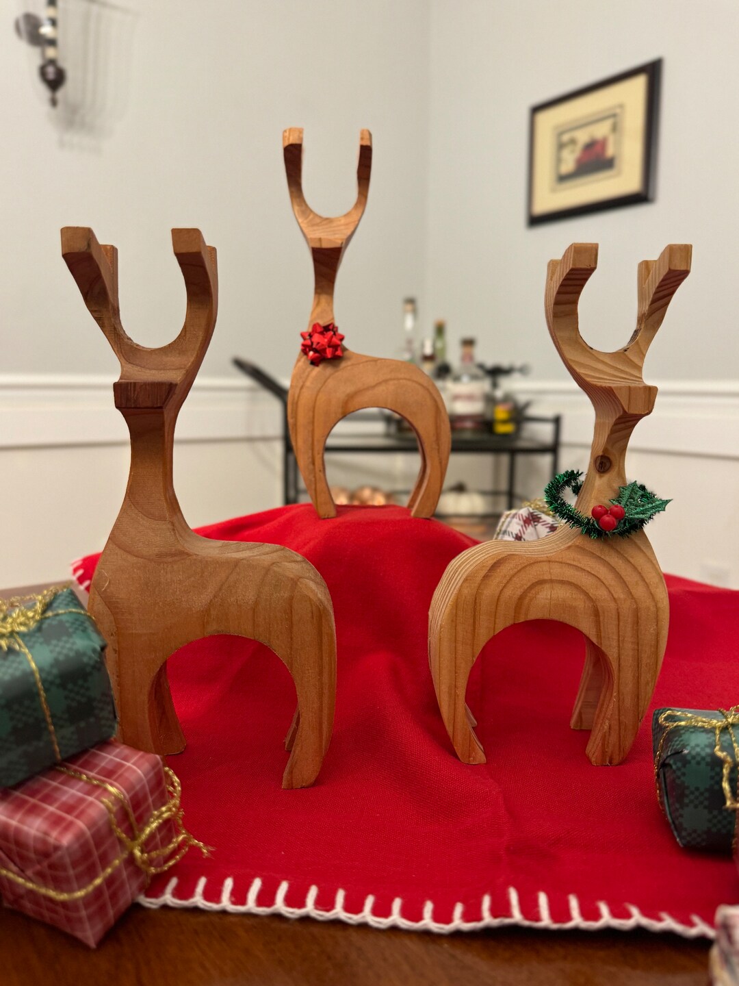 Farmhouse Reindeer set of 3 - Etsy