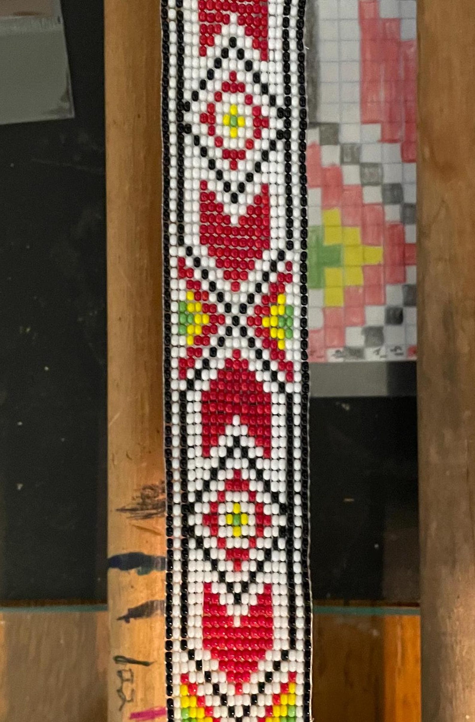 Apache 1-1/4" Glass Beaded Handmade Native American Hatband--please ...