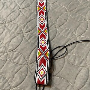 Apache 1-1/4" Glass Beaded Handmade Native American Hatband--please ...