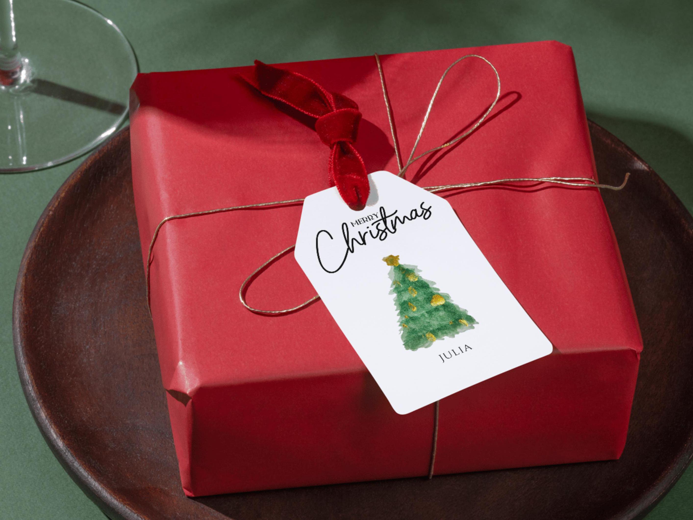 Christmas Tree Editable Printable Gift Tag, Christmas Gift Tag Template ...