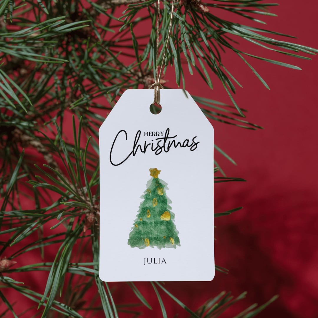 Christmas Tree Editable Printable Gift Tag, Christmas Gift Tag Template ...