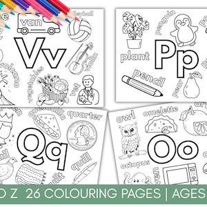Alphabet Coloring Pages A-Z | Preschool Printable Worksheets (digital ...