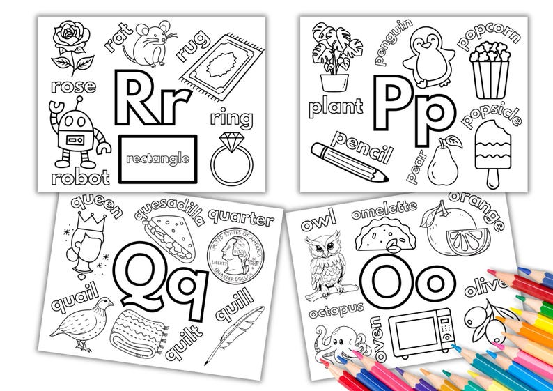 Alphabet Coloring Pages A-Z | Preschool Printable Worksheets (digital ...