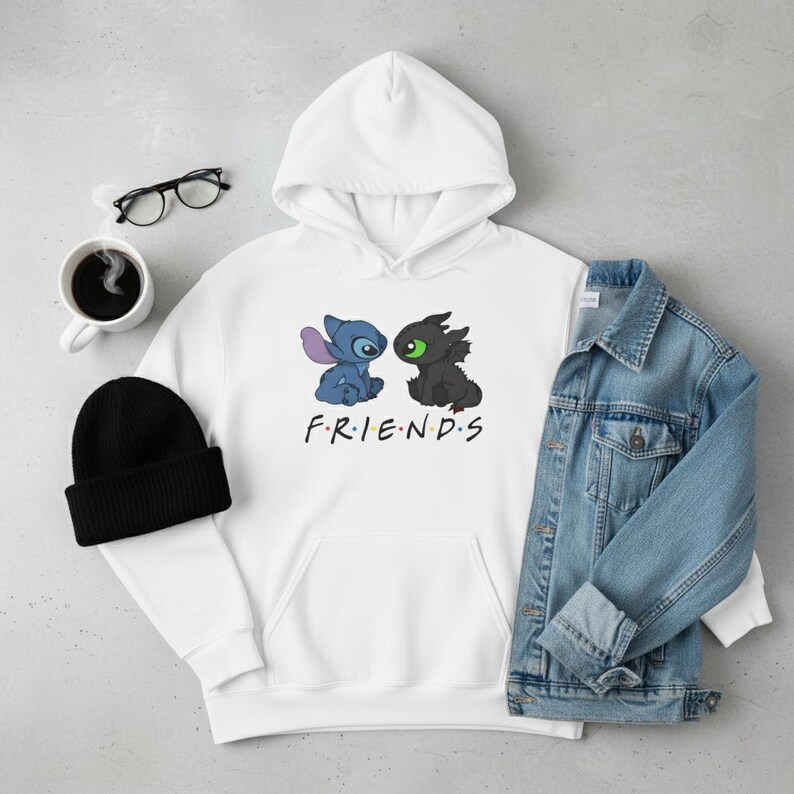Stitch-style Alien & Night Fury Friends Hoodie | How to Train Your ...