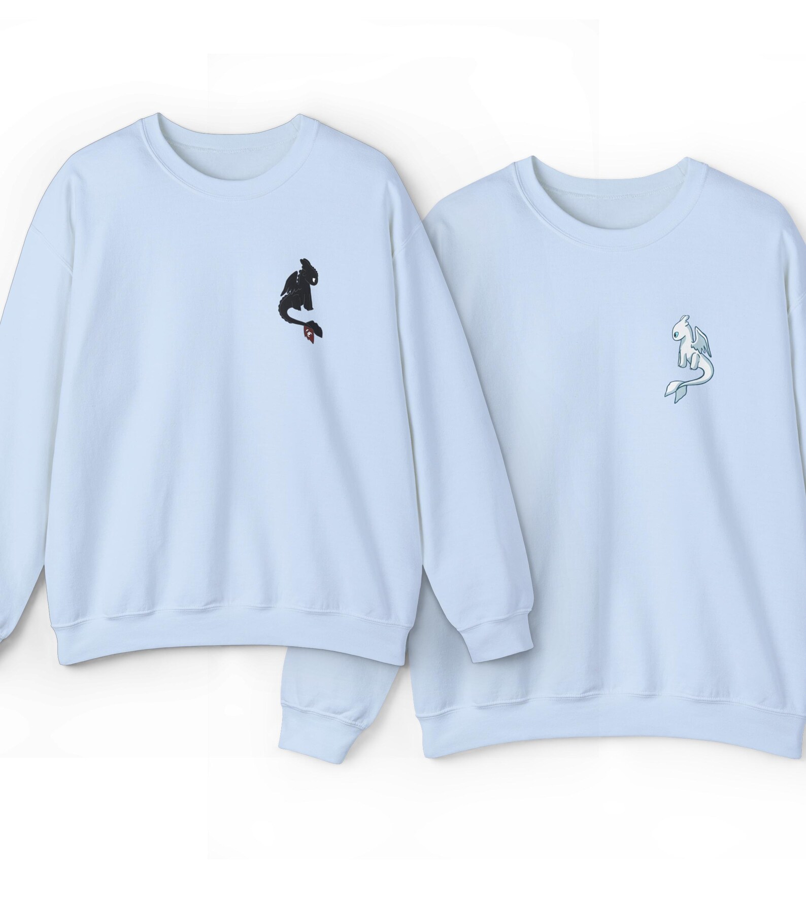 Toothless and Light Fury Dragon Couple Hoodies Gift Idea for Couples ...