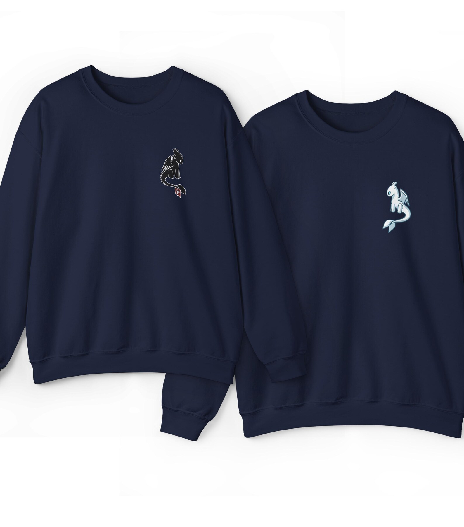 Toothless and Light Fury Dragon Couple Hoodies Gift Idea for Couples ...