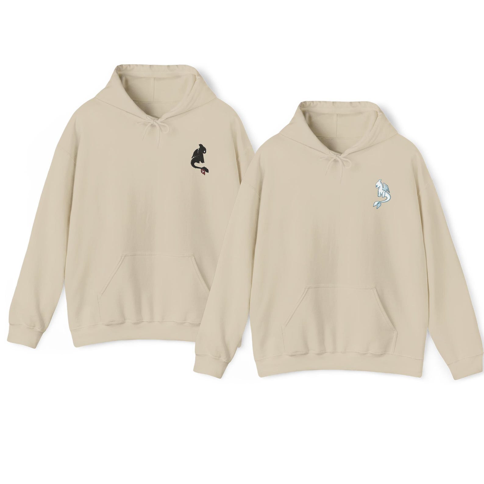 Toothless and Light Fury Dragon Couple Hoodies Gift Idea for Couples ...