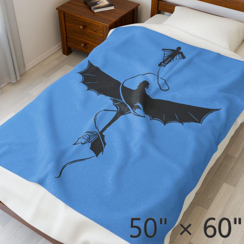How to Train Your Dragon Rider Plush Blanket: Mythical Creature Art - Etsy