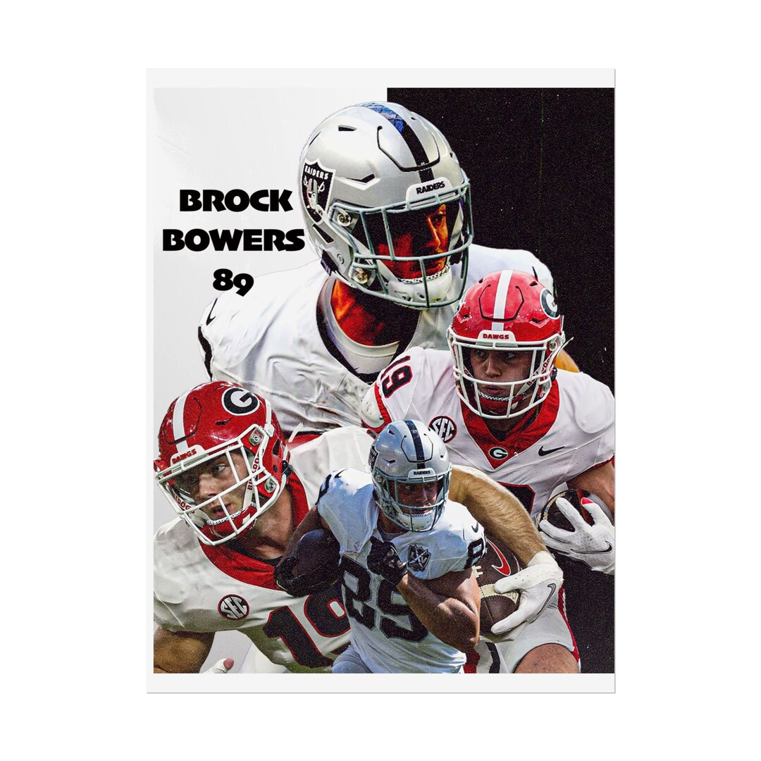 Brock Bowers Poster, Las Vegas Raiders Poster, Georgia Bulldogs Poster ...