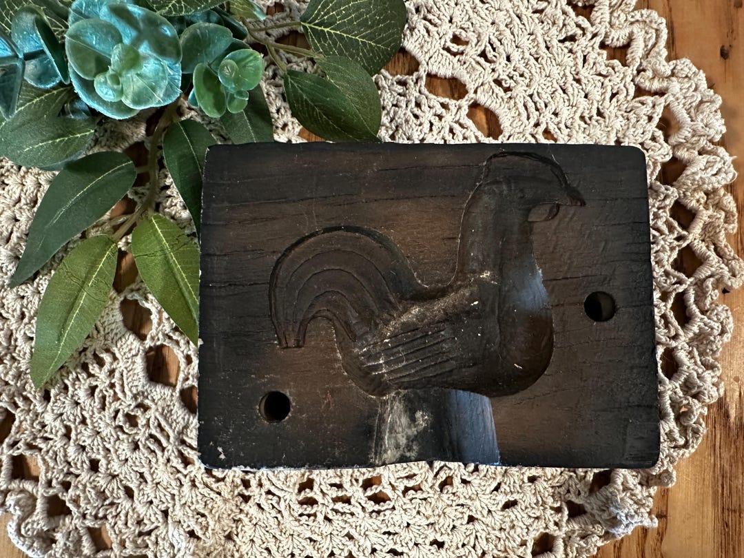 19th Century Antique Primitive Wooden Chicken/rooster Design Mold - Etsy