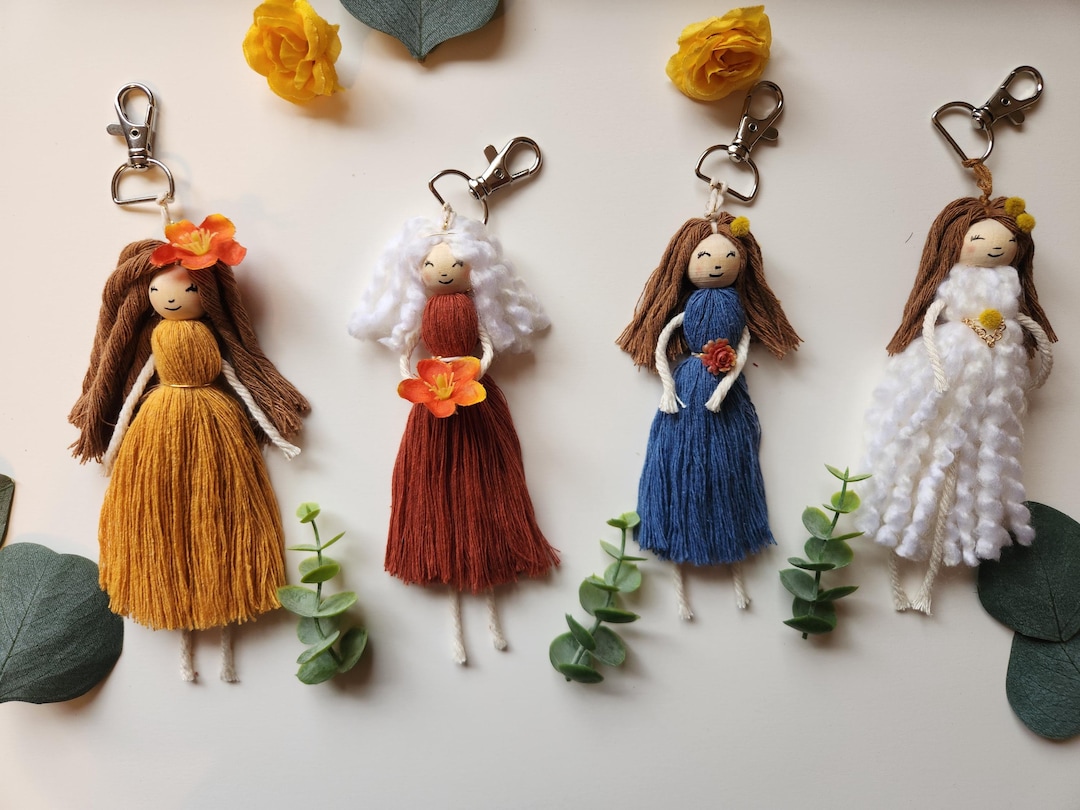 Doll Key Chain, Purse Charm, Purse Key Chain, Doll Key Ring, Bag Charm ...