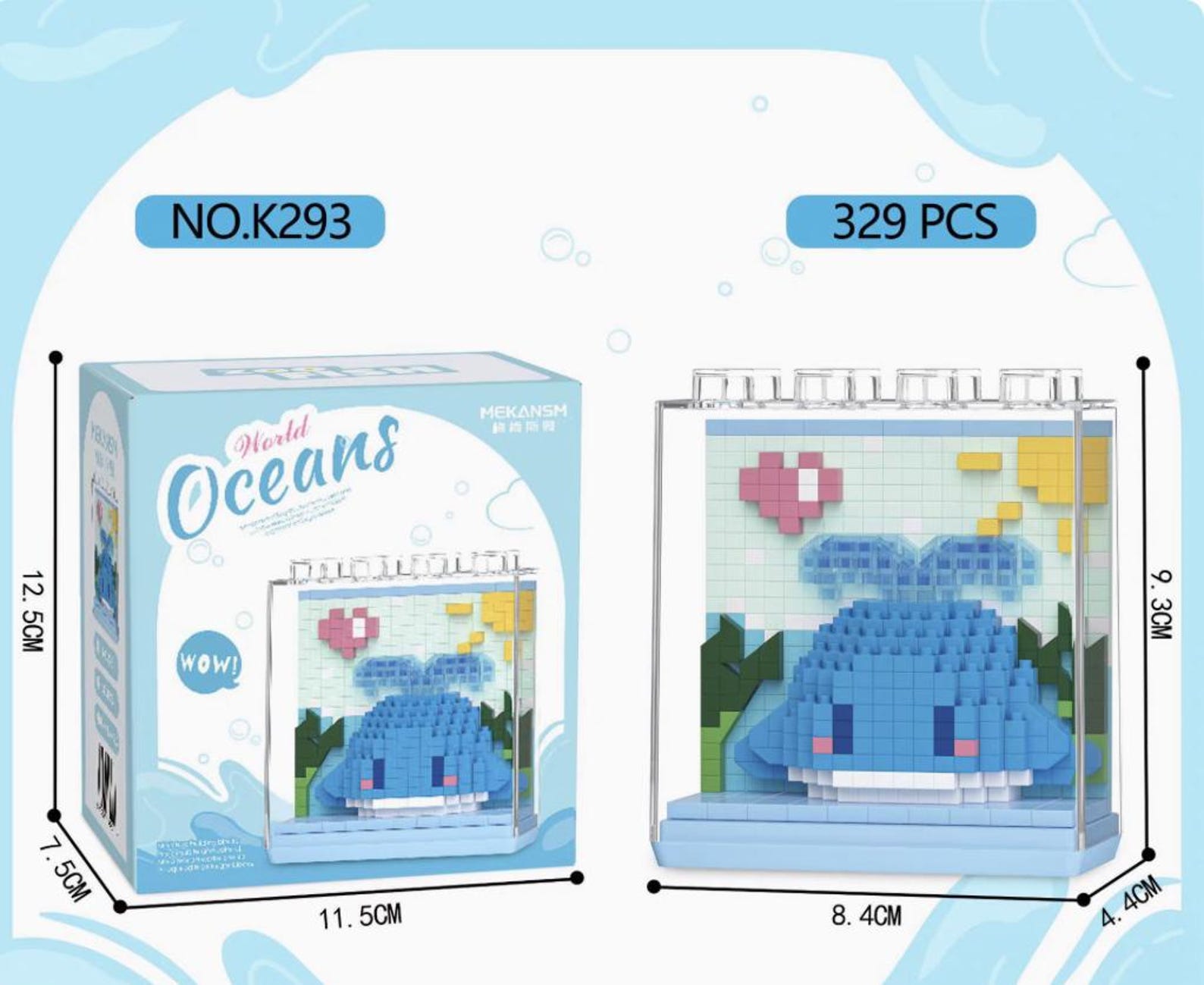 Cute Sea Animals Creature Building Toy Blocks Marine Life Mini Bricks ...