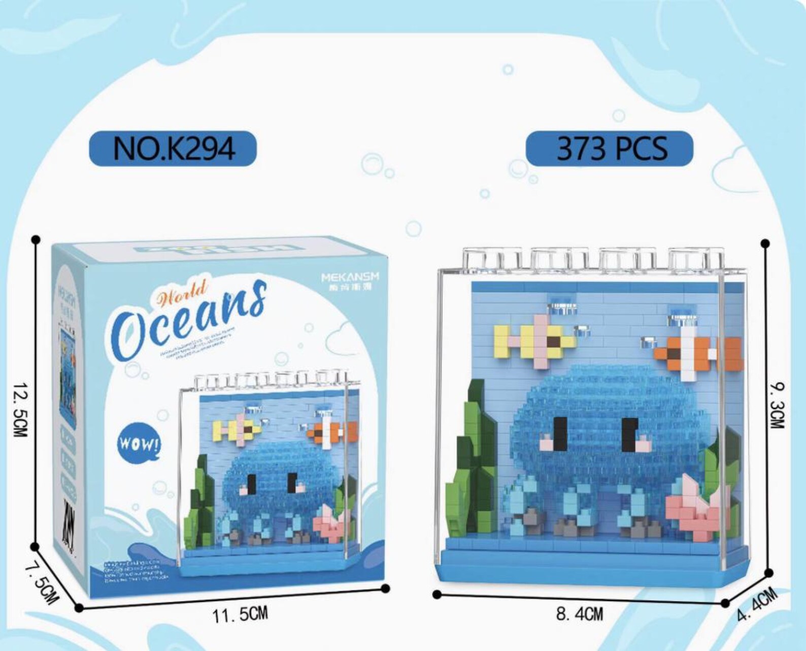 Cute Sea Animals Creature Building Toy Blocks Marine Life Mini Bricks ...