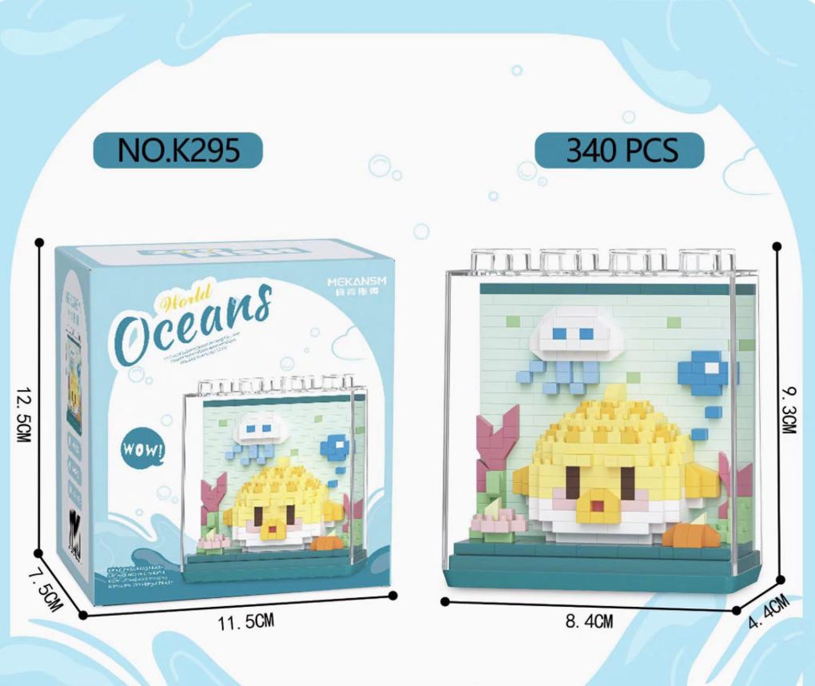 Cute Sea Animals Creature Building Toy Blocks Marine Life Mini Bricks ...