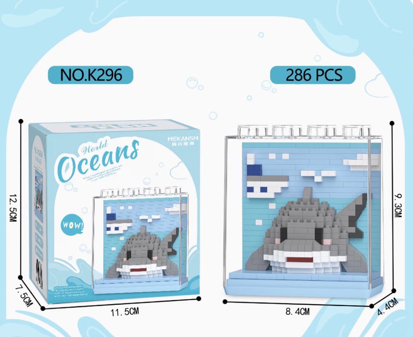 Cute Sea Animals Creature Building Toy Blocks Marine Life Mini Bricks ...