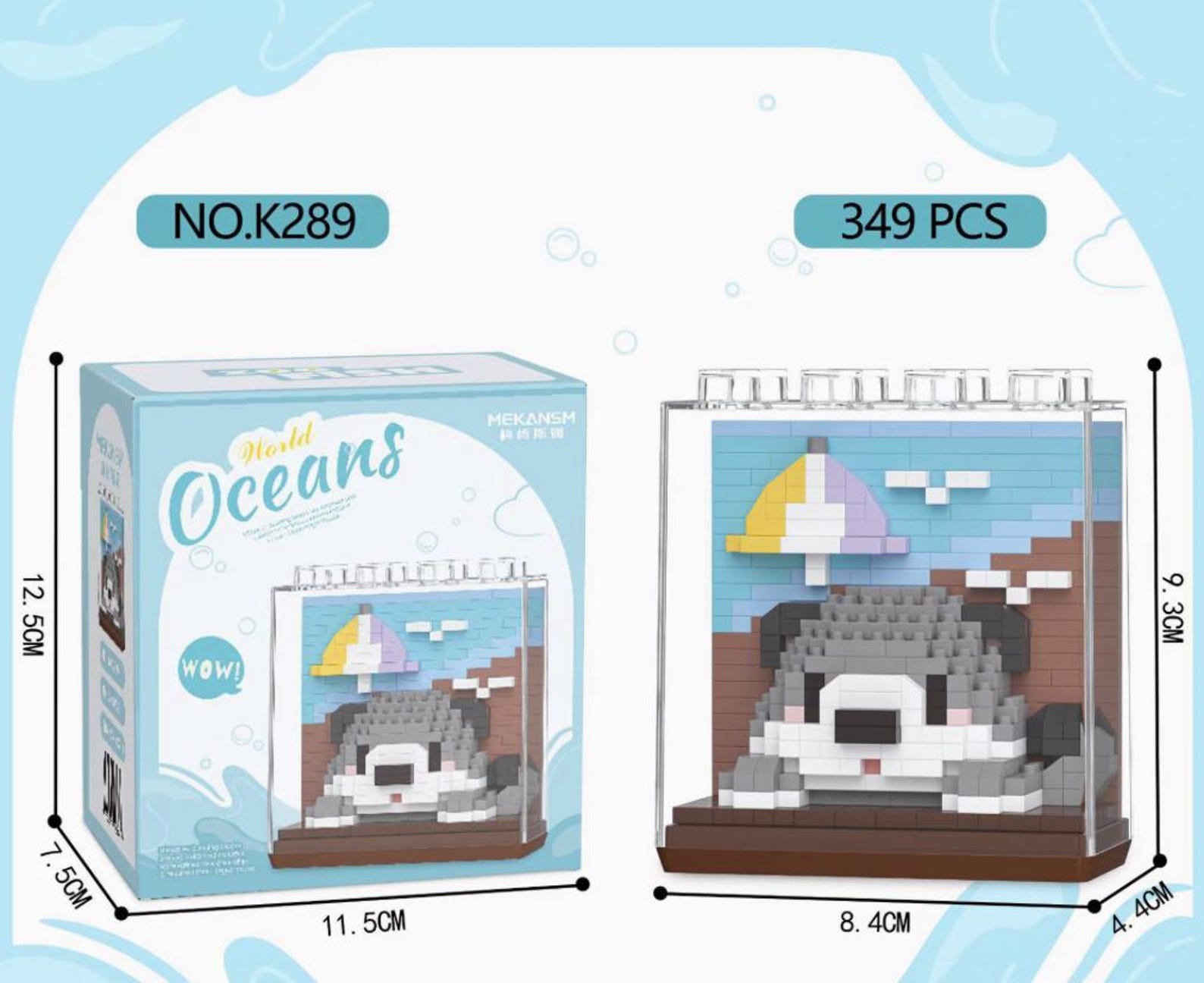 Cute Sea Animals Creature Building Toy Blocks Marine Life Mini Bricks ...