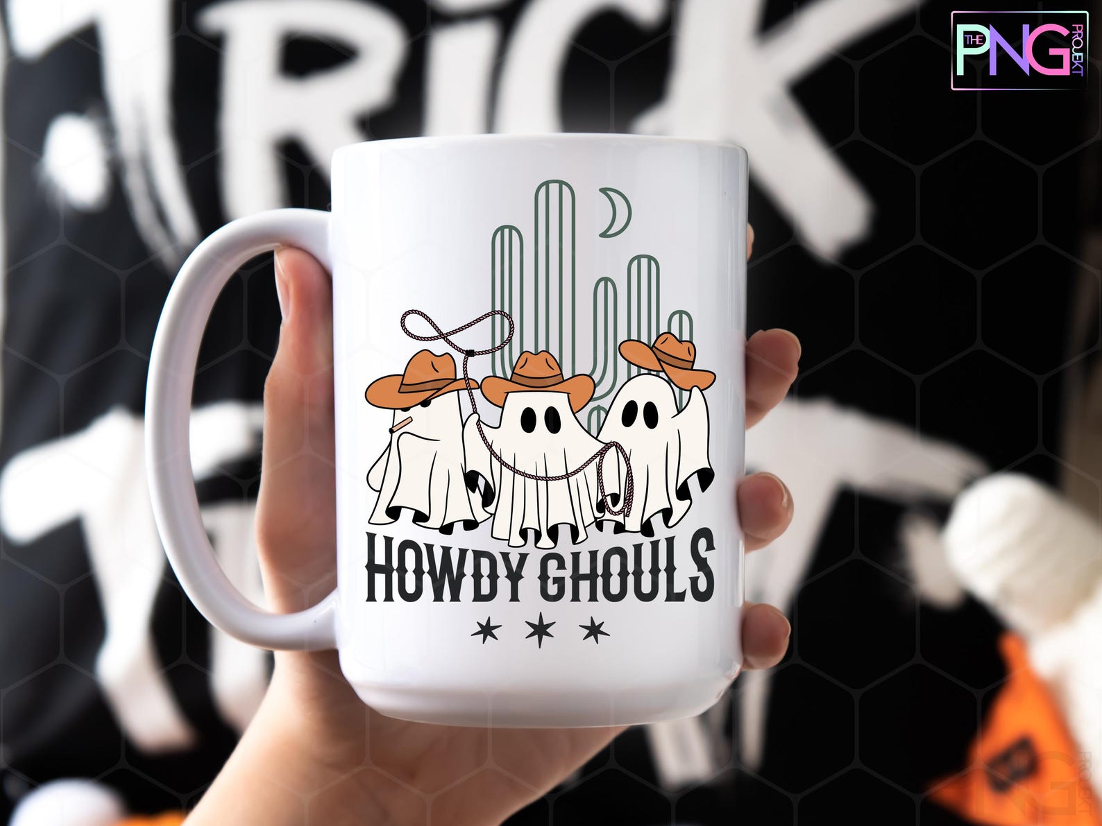 Howdy Ghouls Png, Cowboy Ghost Png, Spooky Western Png, Retro Halloween ...