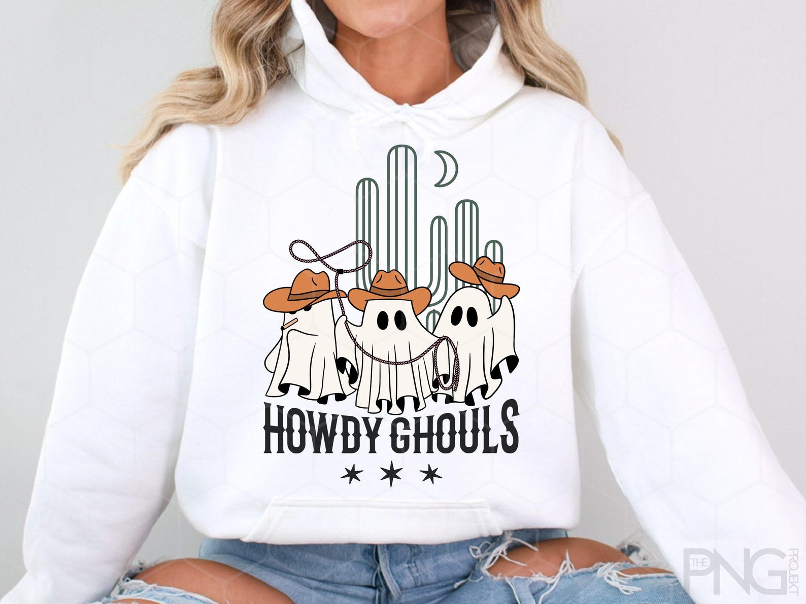 Howdy Ghouls Png, Cowboy Ghost Png, Spooky Western Png, Retro Halloween ...