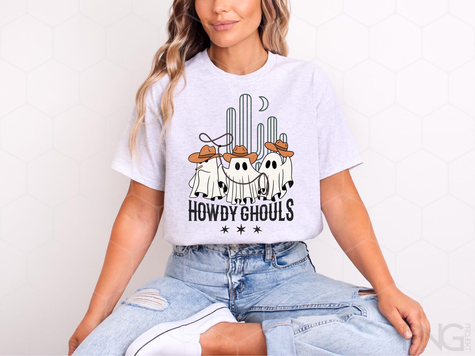 Howdy Ghouls Png, Cowboy Ghost Png, Spooky Western Png, Retro Halloween ...