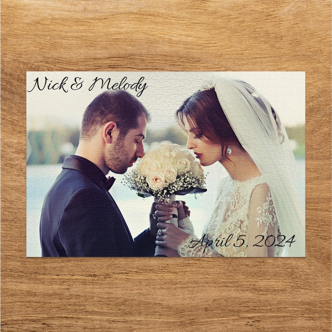 Personalized Wedding Puzzle, Custom Photo Jigsaw Puzzle, Unique Wedding ...