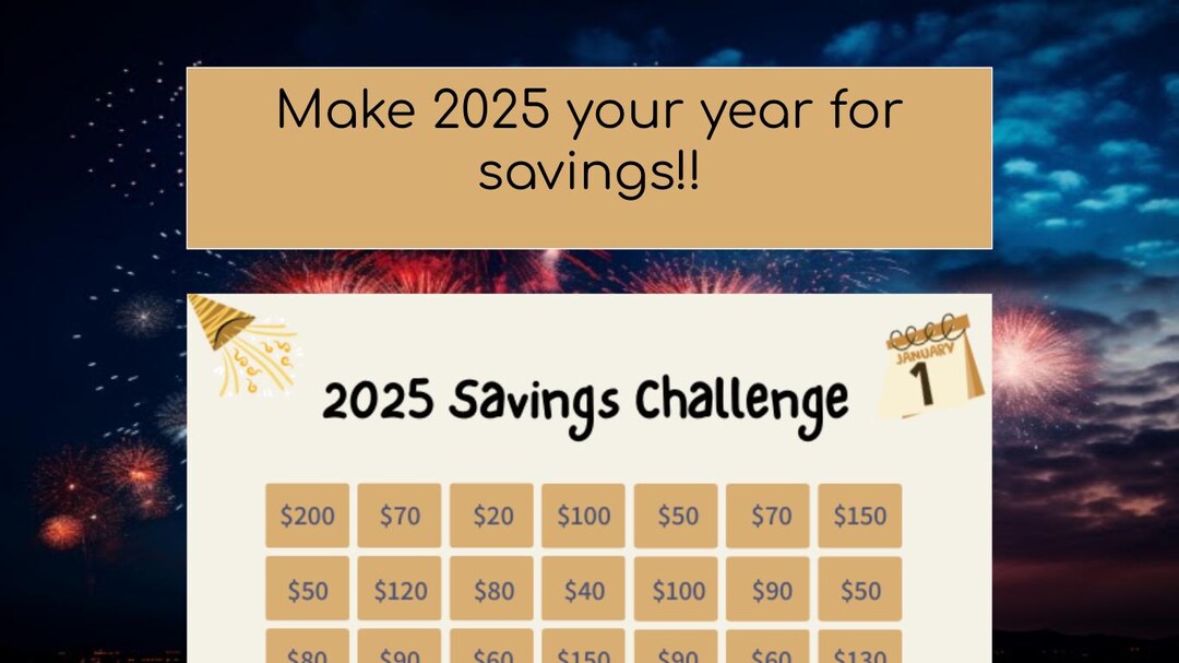 52 Week 2025 5k Dollar Savings Challenge - Etsy