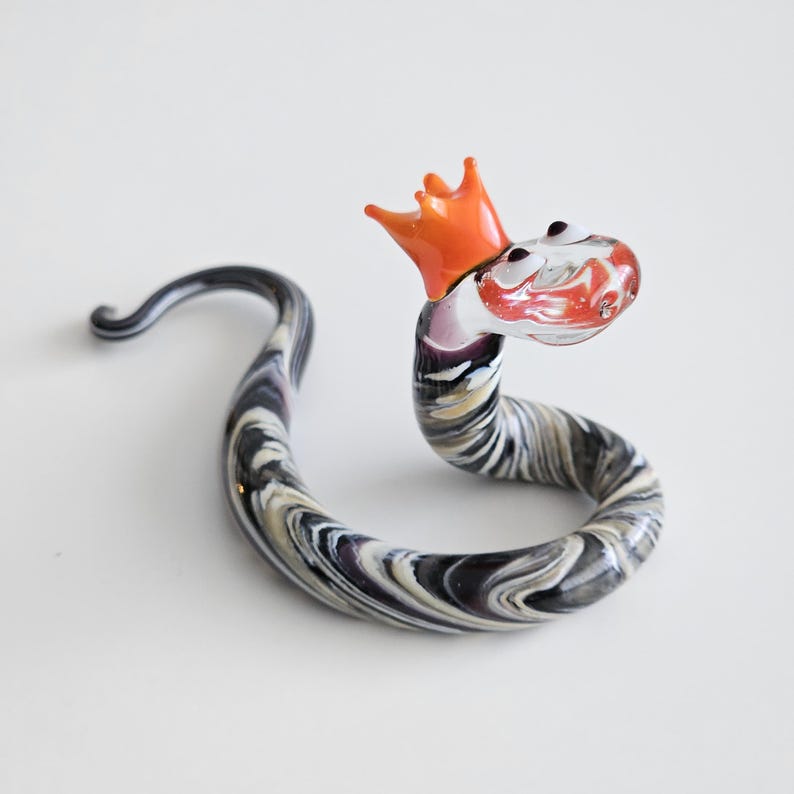 Glass Snake Handmade Figurine – Symbol of 2025 | Unique Hand-made Collectible Glass Sculpture - Etsy