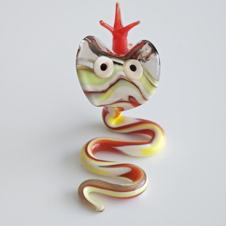 Glass Snake Handmade Figurine – Symbol of 2025 | Unique Hand-made Collectible Glass Sculpture - Etsy