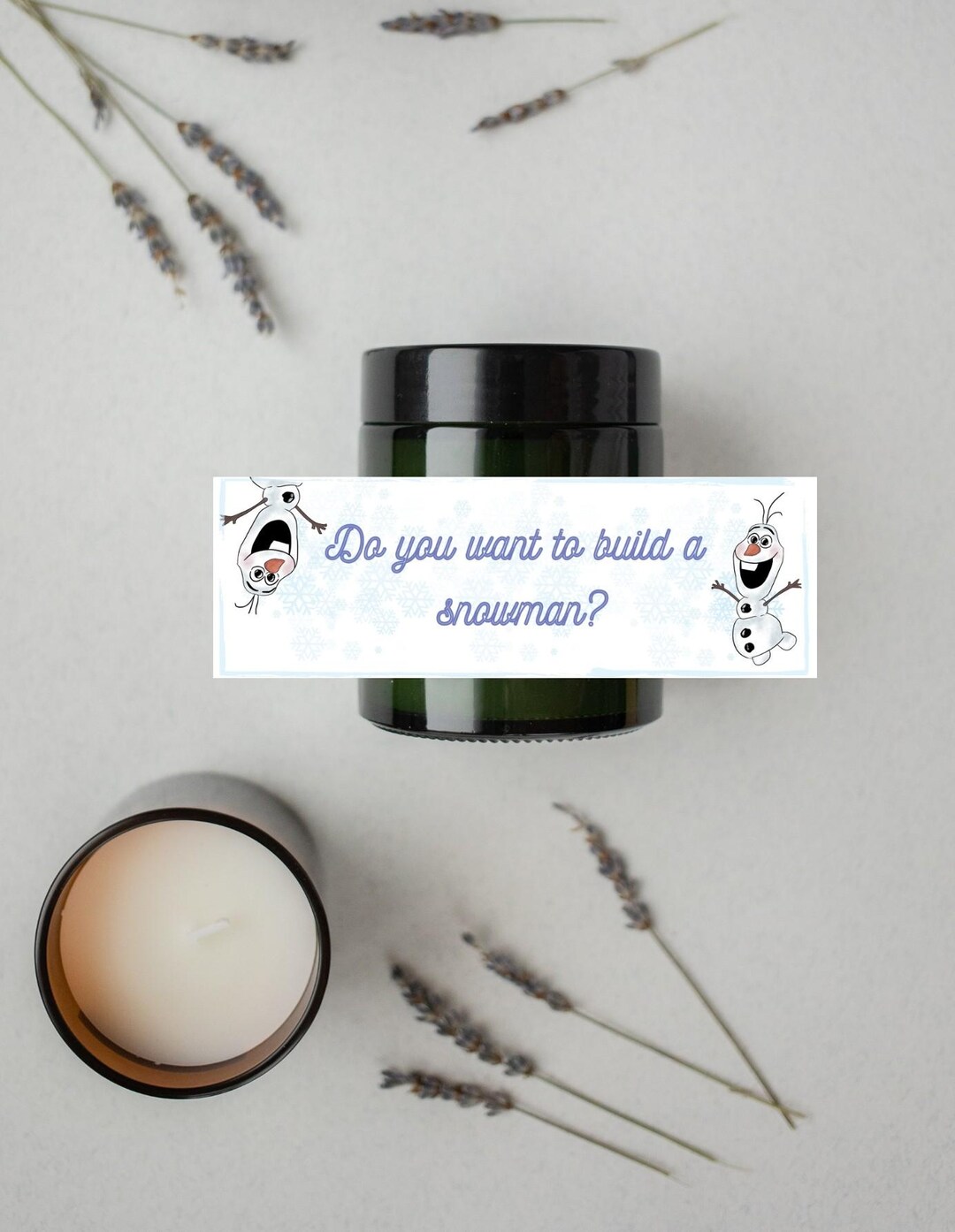 Frozen Olaf Label, 1 Inch X 3 Inch Canva Template, Cute Watercolor for ...
