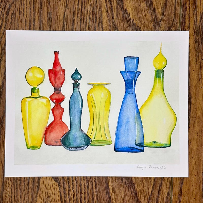 Mid Century Blenko - Etsy
