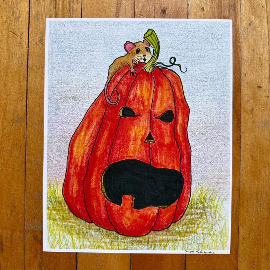 Mouse and Jack Giclee Art Print From Original Drawing - Etsy