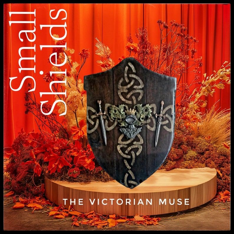 Celtic Knot Medieval Wood Shields Handcrafted decorative Display Only ...