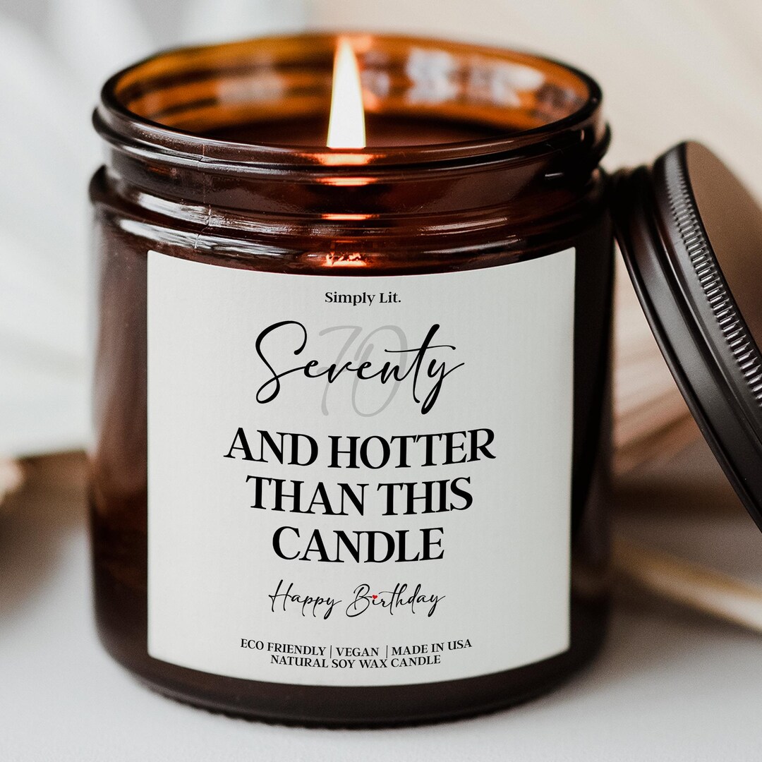 70th Birthday Candle Age Humor Milestone Gift Fabulous Seventy Fun ...