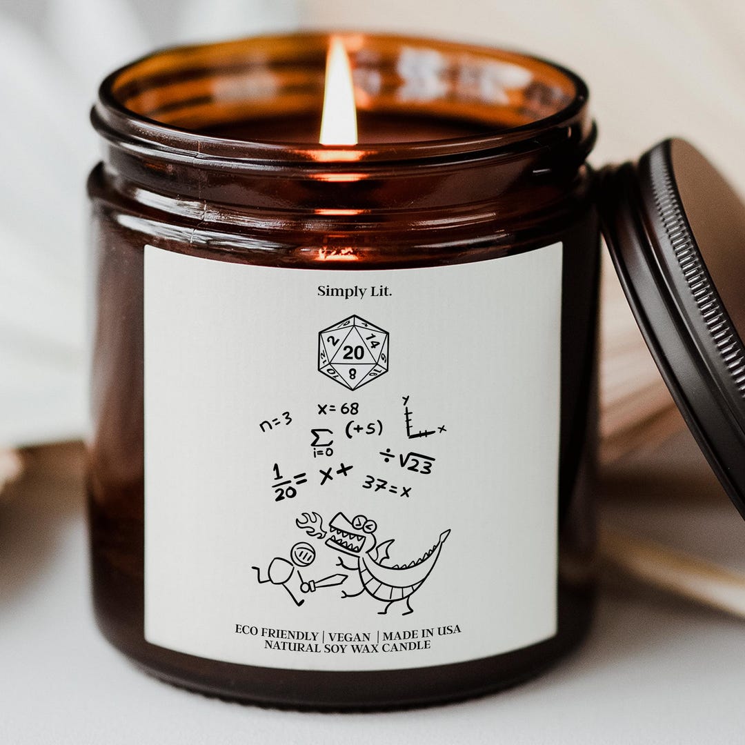 The Science of 20 Sided Dice Candle, Dnd D20 Candles, Christmas Gifts ...