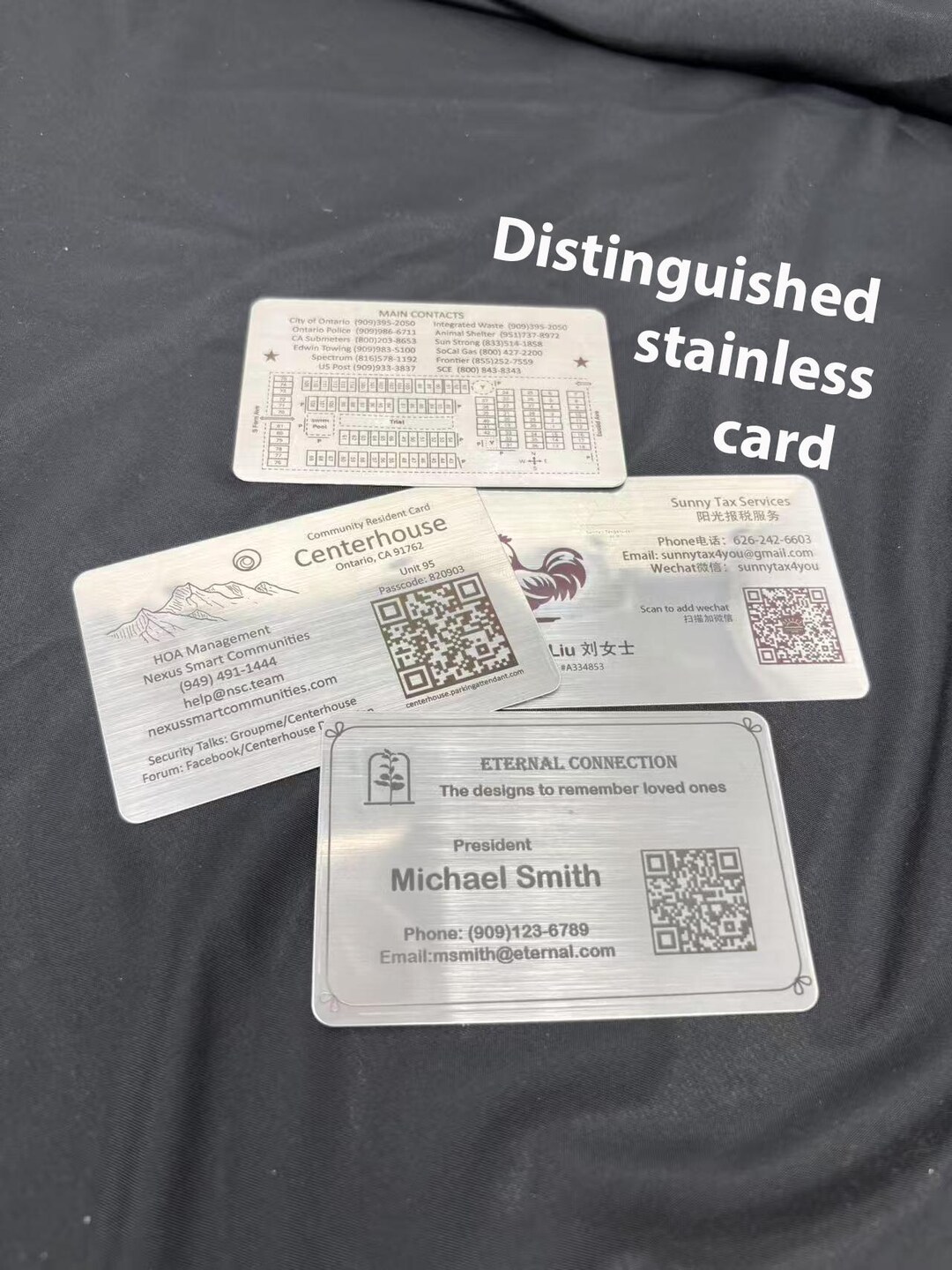 304 Stainless Steel Business Cards – Precision Engraved for Lasting ...