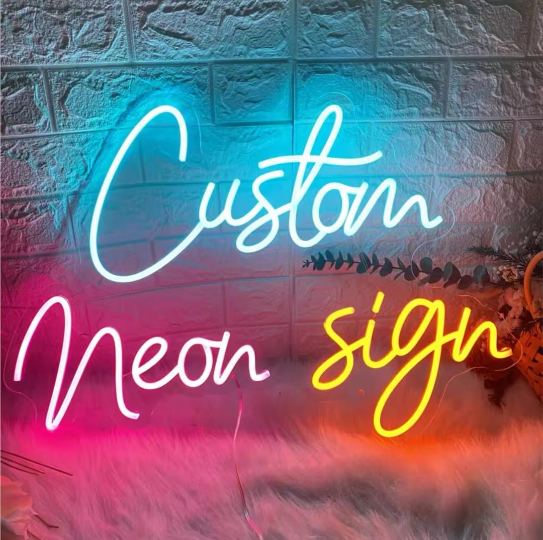 Personalized LED Neon Sign – Custom Text & Logo – Wedding Decoration ...