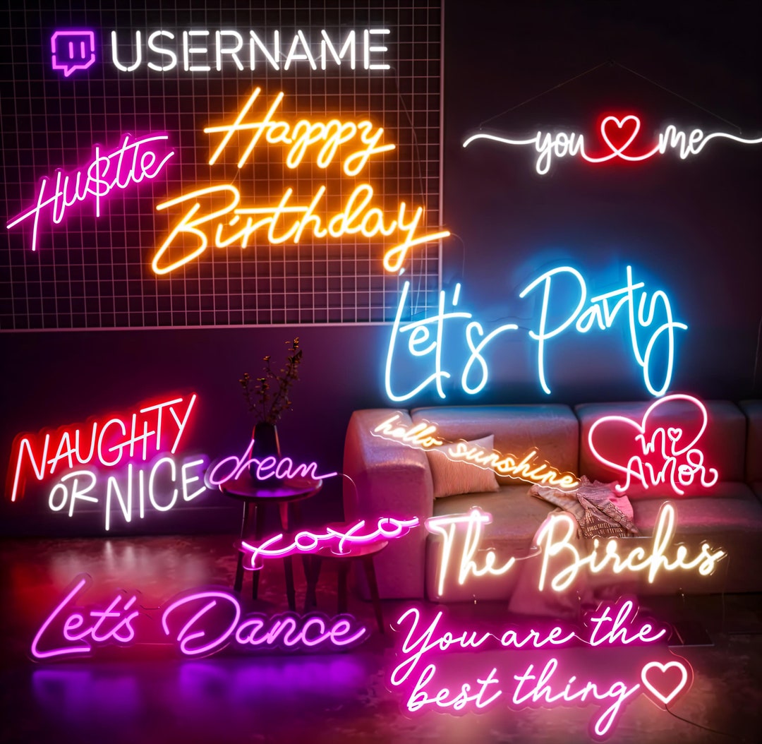 Personalized LED Neon Sign – Custom Text & Logo – Wedding Decoration ...