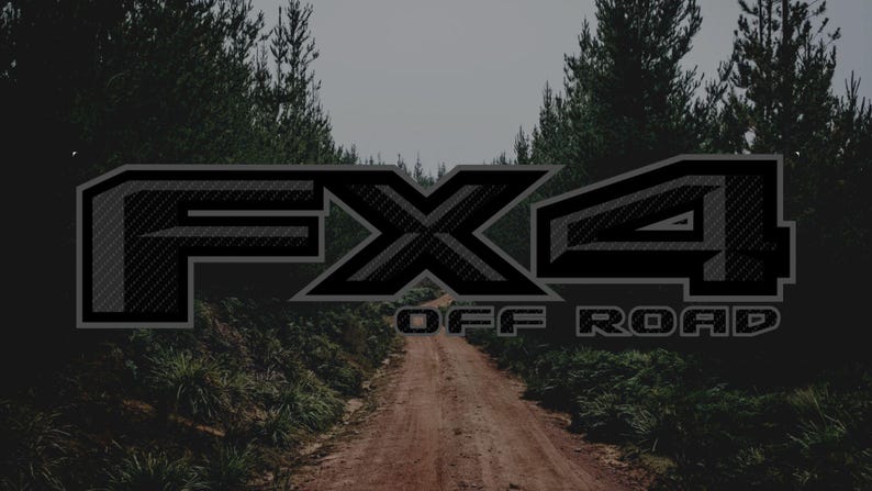 Fx4 off Road 2-side Decals - Durable Vinyl Adhesive~16.5"x4.1" (gloss ...