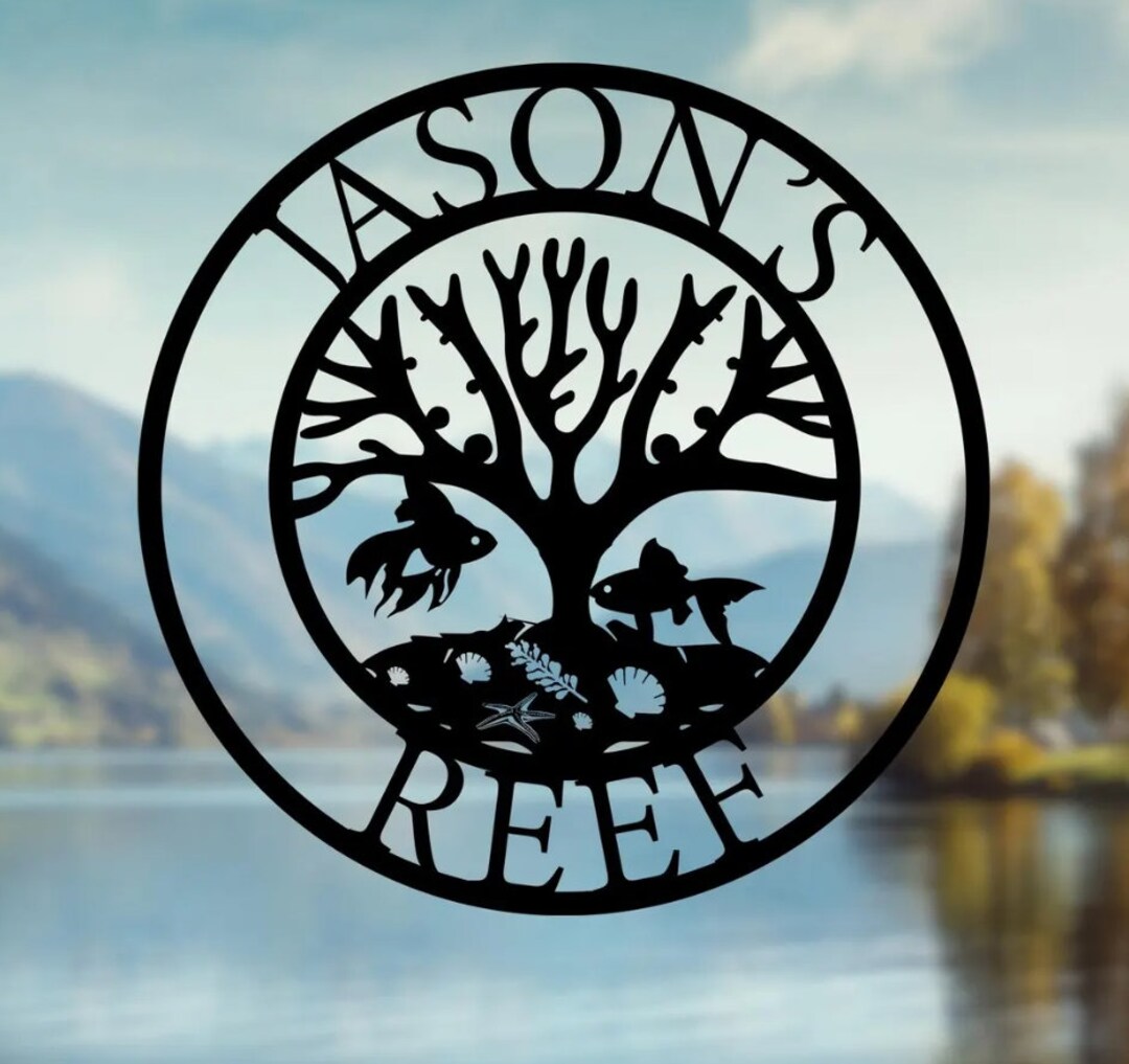 Custom Reef Metal Sign Personalized Coral Reef Wall Art Ideal Aquarium ...