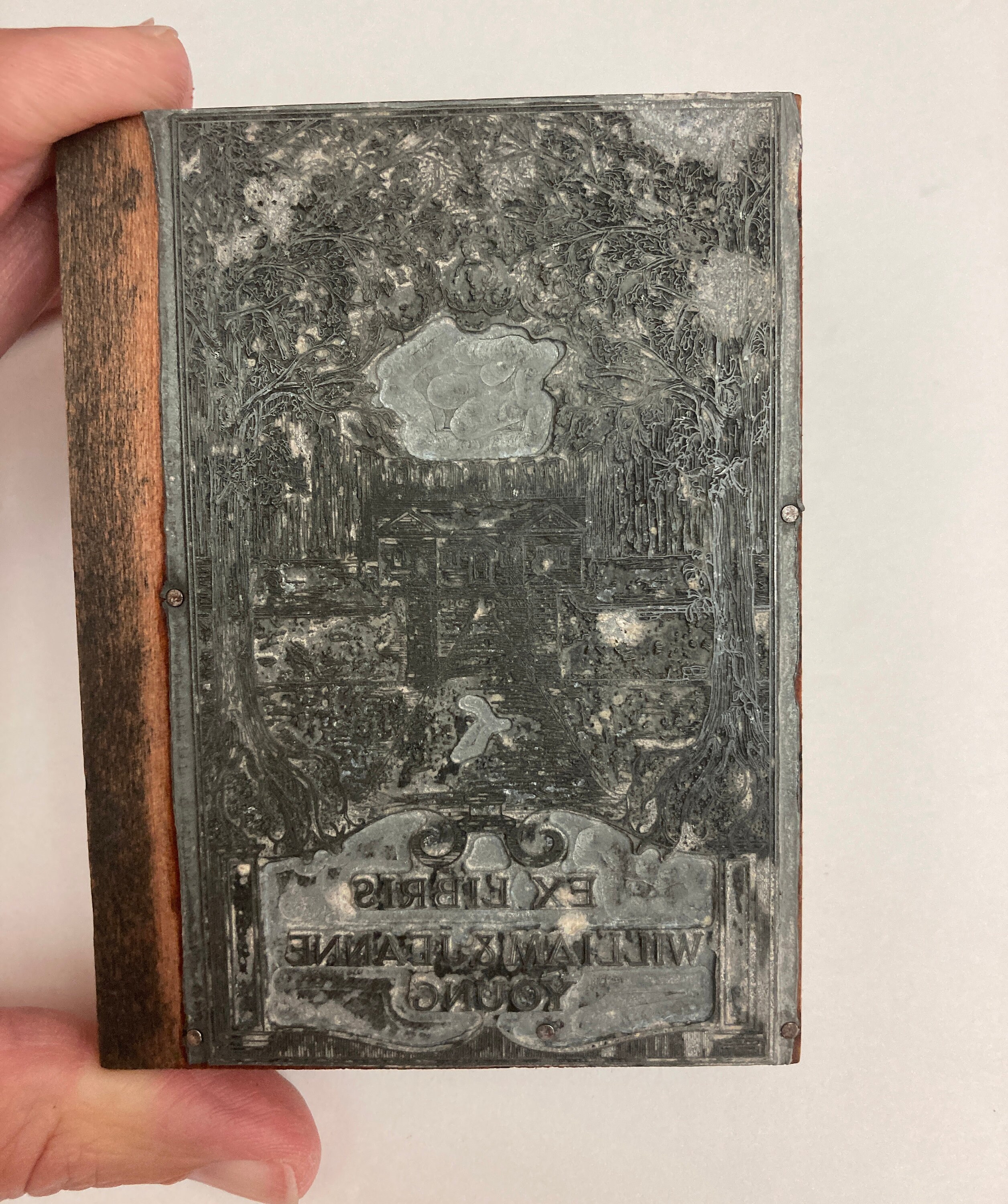 Vintage Ex Libris Bookplate Letterpress Printing Printers Block Path ...