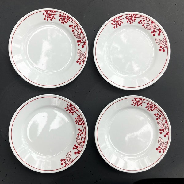 Red and White Corelle Plates - Etsy