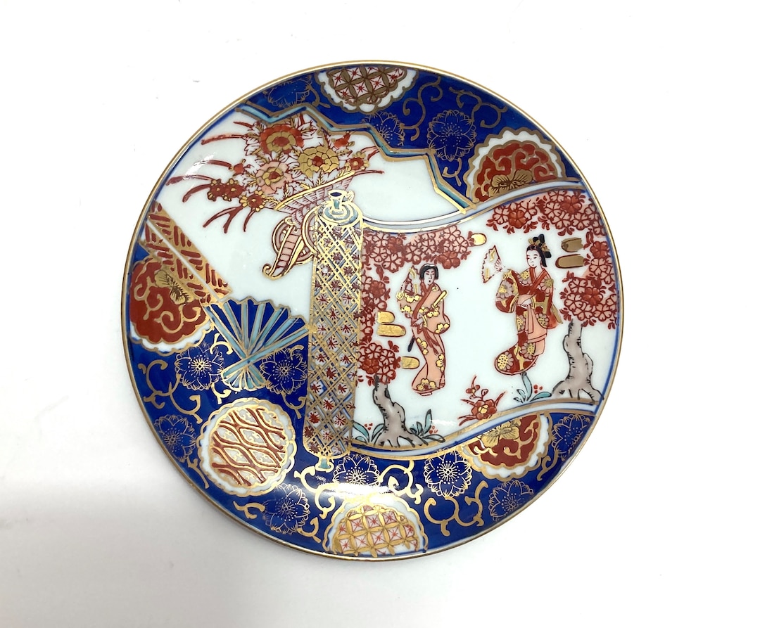 Vintage Gold Imari Plate Hand Painted Japanese Porcelain 7 1/4 With ...