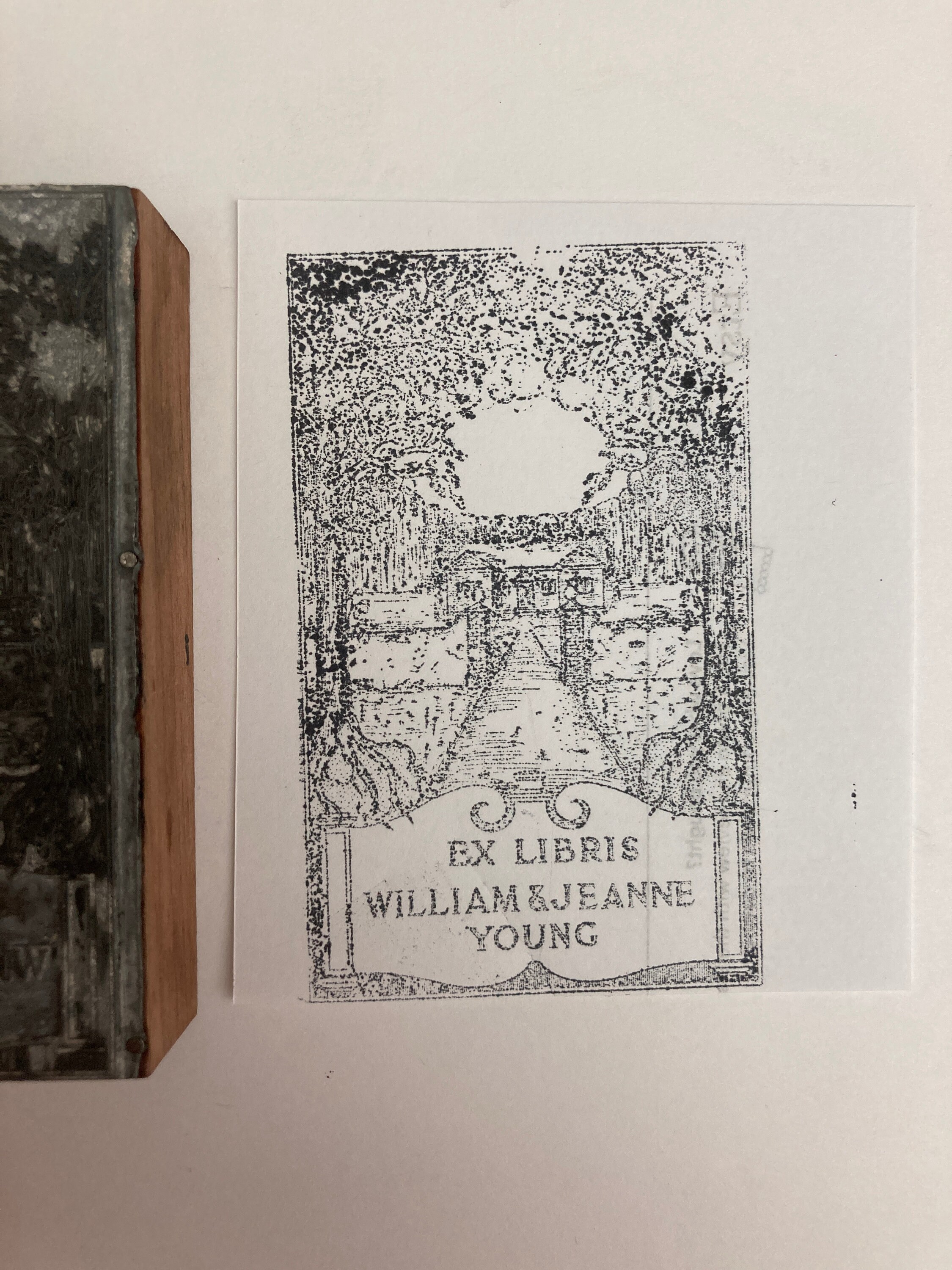 Vintage Ex Libris Bookplate Letterpress Printing Printers Block Path ...