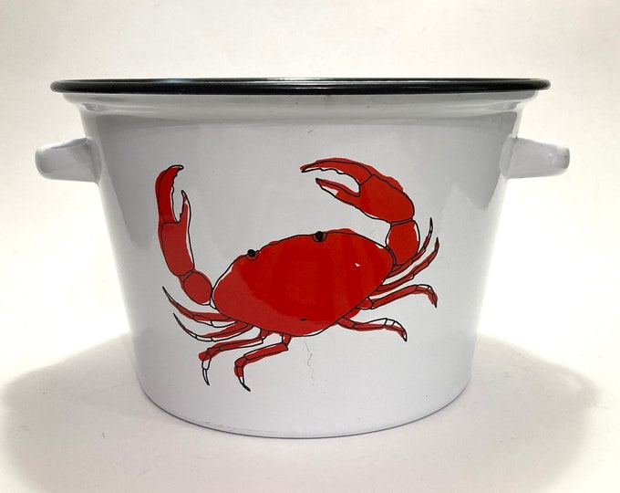 Vintage Crab Pot Enamel on Metal Made by Creative Co Op - Etsy