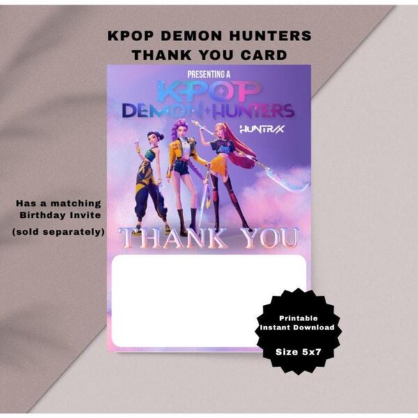 Kpop Demon Hunters Photo Card - Etsy