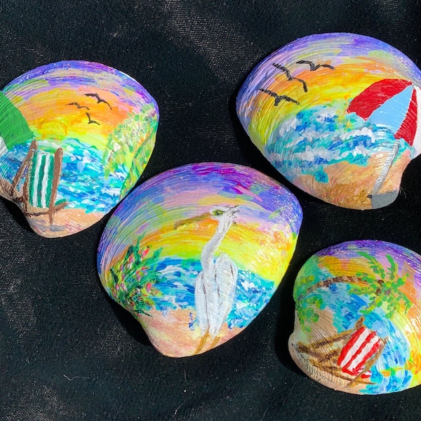 Hand Painted Shells - Etsy