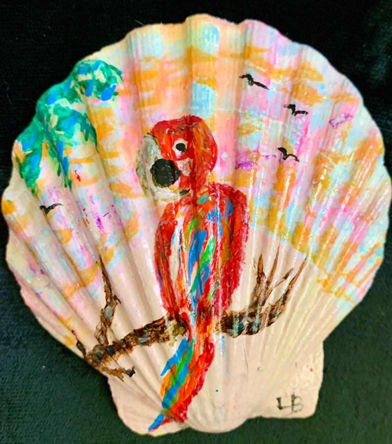 Scallop Shells. Autumn in the Air, Artistically Original Hand Painted ...